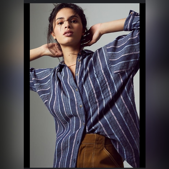 Pilcro | Tops | 3 Pilcro Anthropologie Blouse Oversized Size M | Poshmark